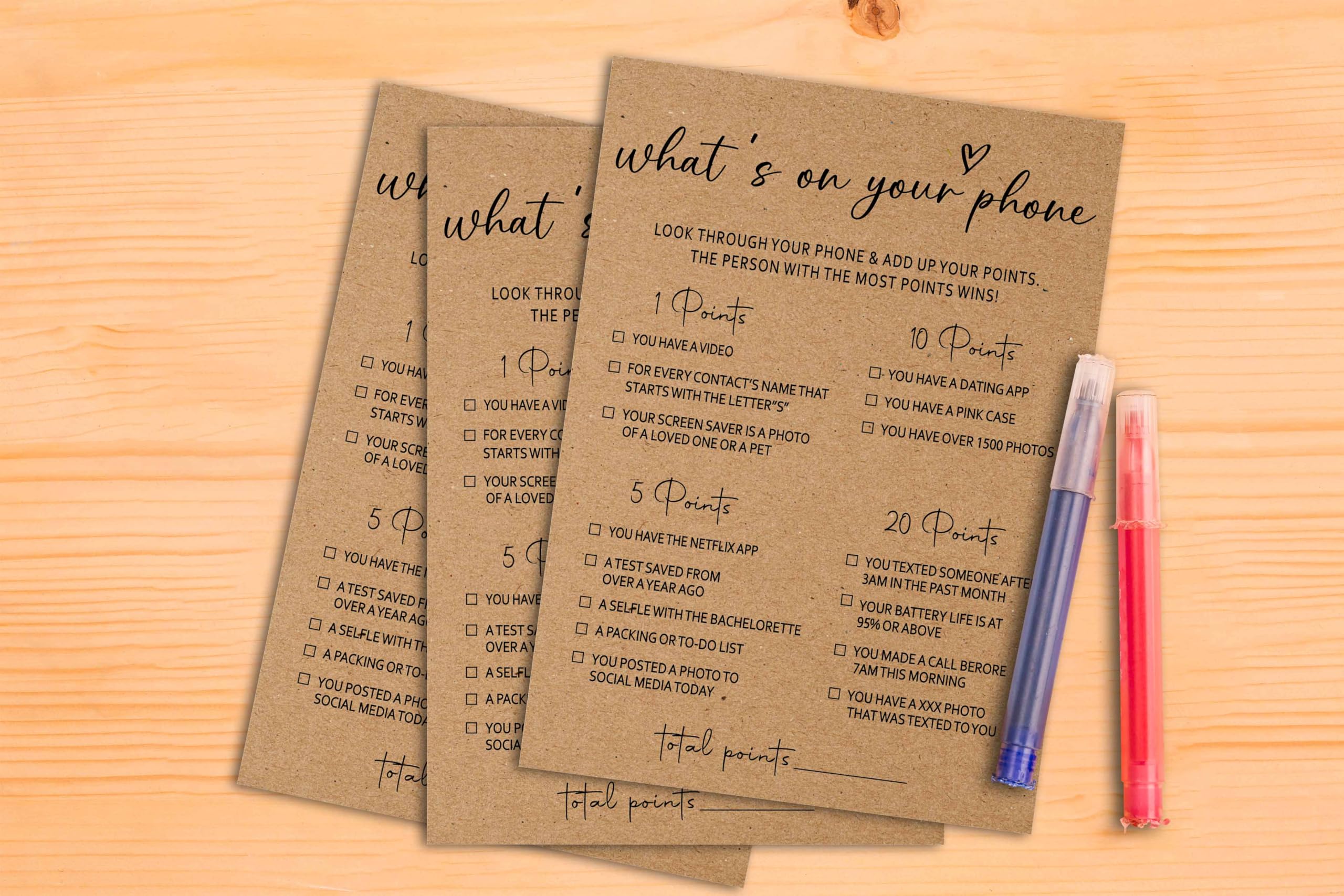 HEZNZXQ Rustic Kraft Wedding Games, Minimalist Bridal Shower Games, Engagement/Bachelorette Party Decorations, 5" x 7" Double-Sided Games Cards(25 Pack)-A01