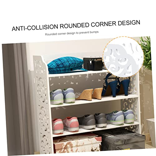 DIKACA 1pc Shelf for -Layer White Plastic Movable Storage Home Rack
