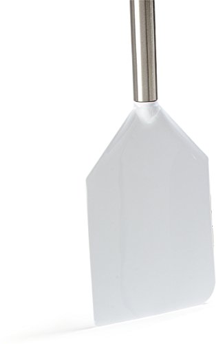 SPARTA 4035600 Plastic Paddle Scraper, Hanging Tab, Long Handle With Stainless Steel Handle For Commercial Cleaning, 48 Inches, White