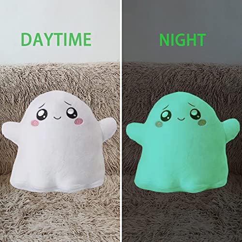 DHGMV Luminous Ghosty Plush Glow in The Dark Ghost, Fluorescent Plush Toy, Foxy and Boxy Plush Gifts for Kids(Ghosty)