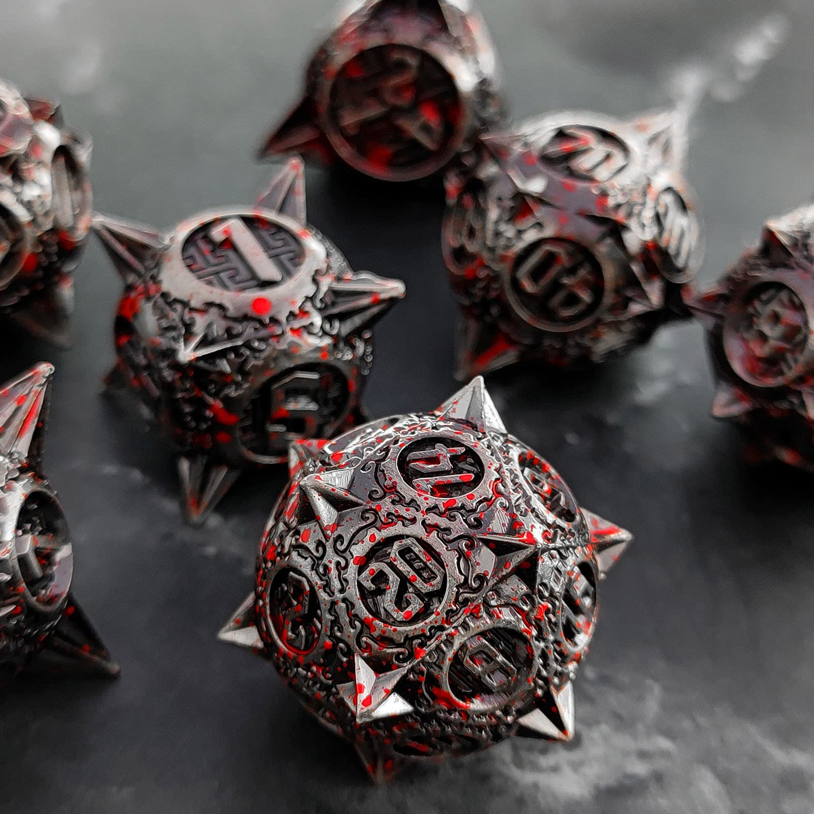 DND Dice Set D&D Metal Dice with Dice Bag Dungeons and Dragons Dice Set D and D Dice Set Polyhedral Dice for MTG Pathfinder Warhammer Role Playing RPG Game Dice D20 D12 D10 D8 D6 D4