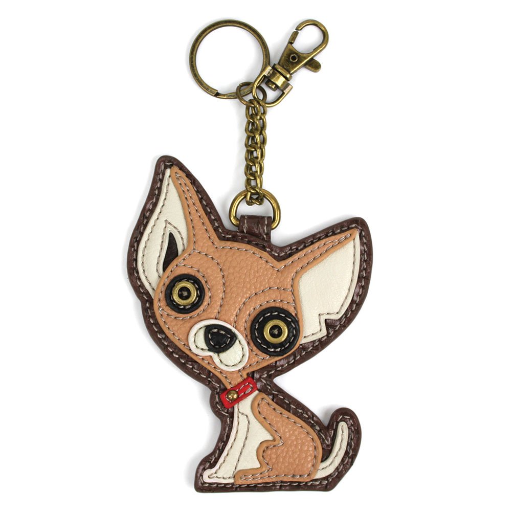 CHALA Handbags Dust Rose Shoulder Purse Tote Bag with Dog Key Fob/coin purse (Chihuahua)