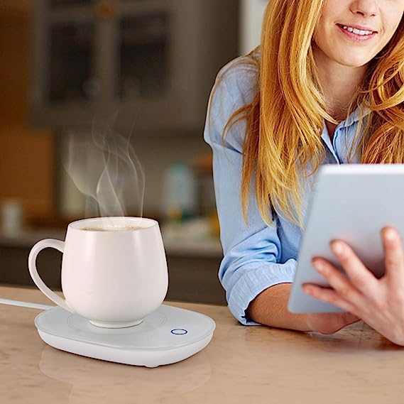 Coffee Mug Warmer Automatic Shut Off for Coffee, Milk, Tea, Water, Beverage Warmers with Touch Screen Switch for Office/Home