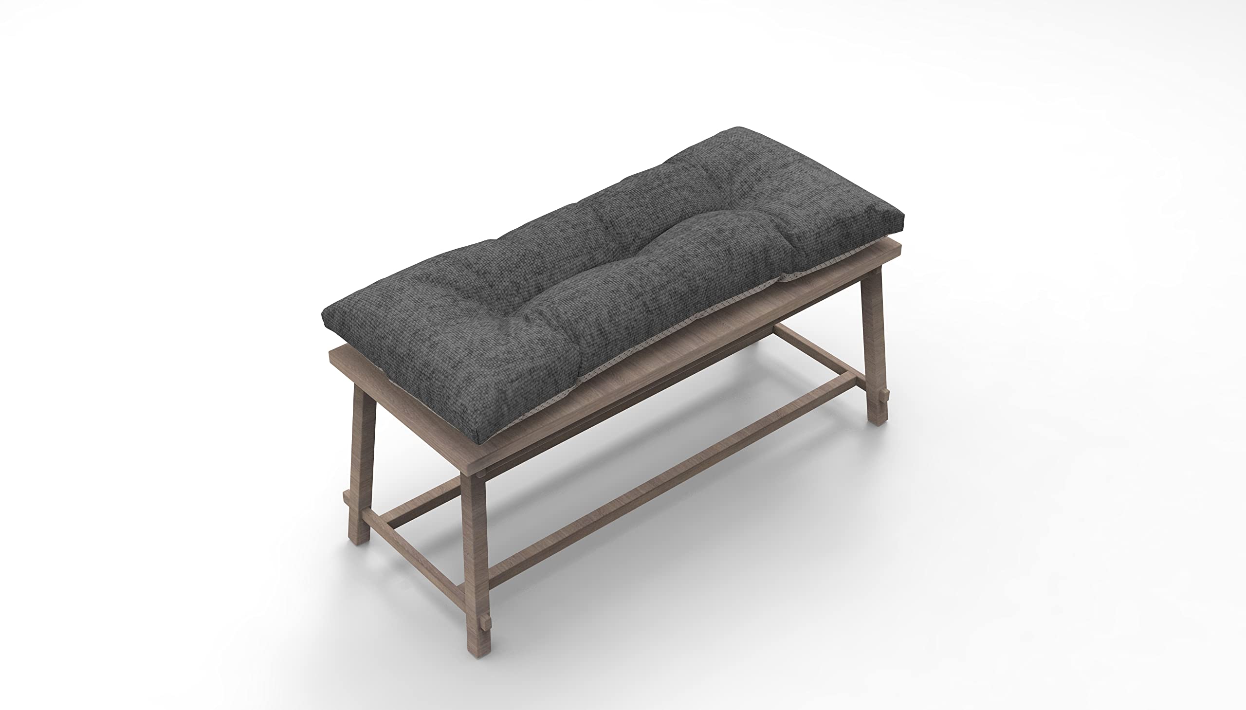 COZPLEN Non Slip Bench Cushion Tufted Universal 37x15.5 inch, Light Khaki