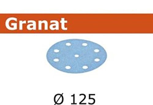 Festool 497169 Granat P120 Grit 5-Inch (125mm) Diameter Abrasive Sanding Discs, 100-Pack