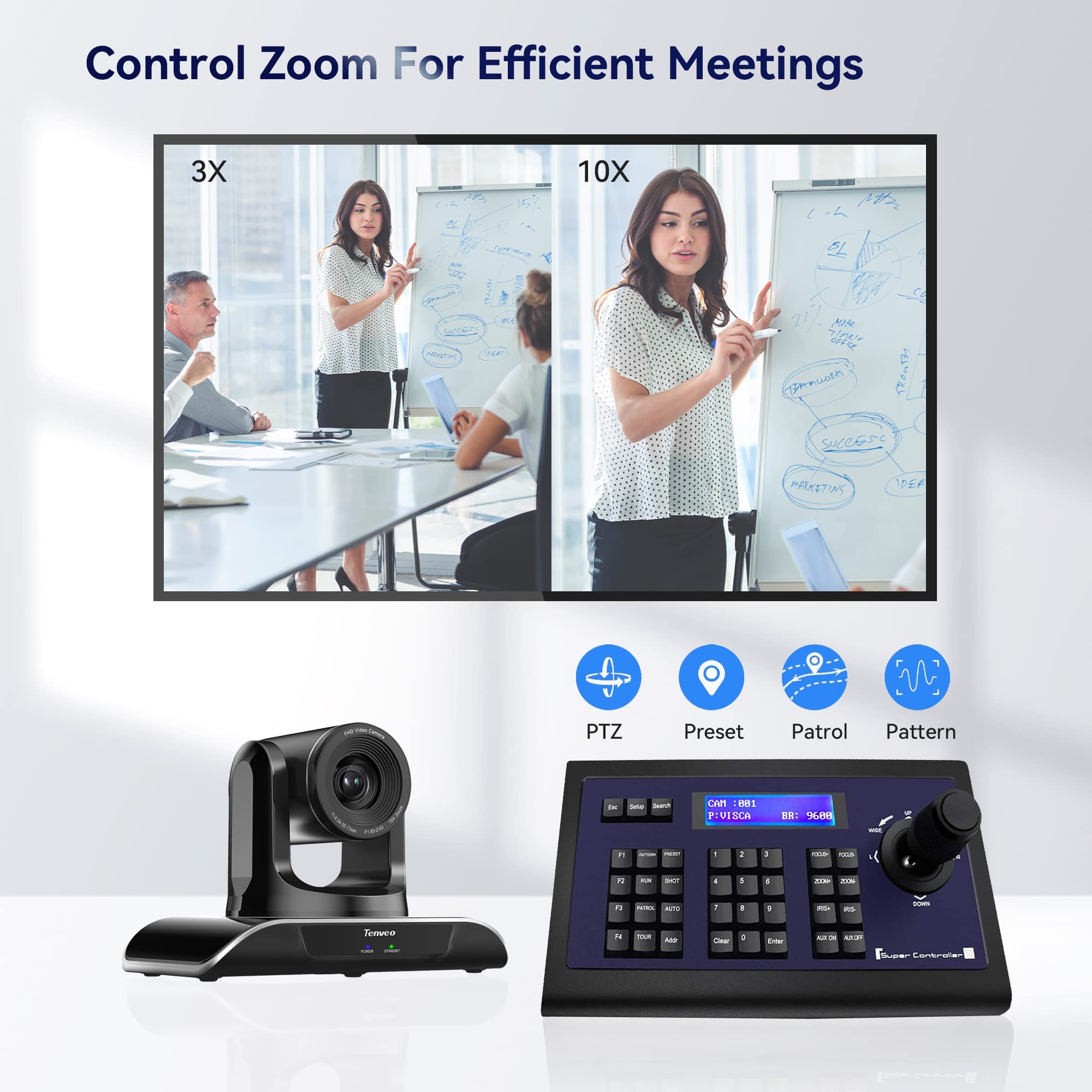 Tenveo Joystick PTZ controller for Business Meetings,PTZ Controller with joystick operation(TEVO-KZ1)