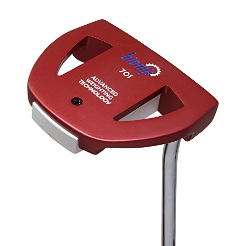 Bionik 701 Red Golf Putter Right Handed Mallet Style with Alignment Line Up Hand Tool 34 Inches Short Men's Perfect for Lining up Your Putts