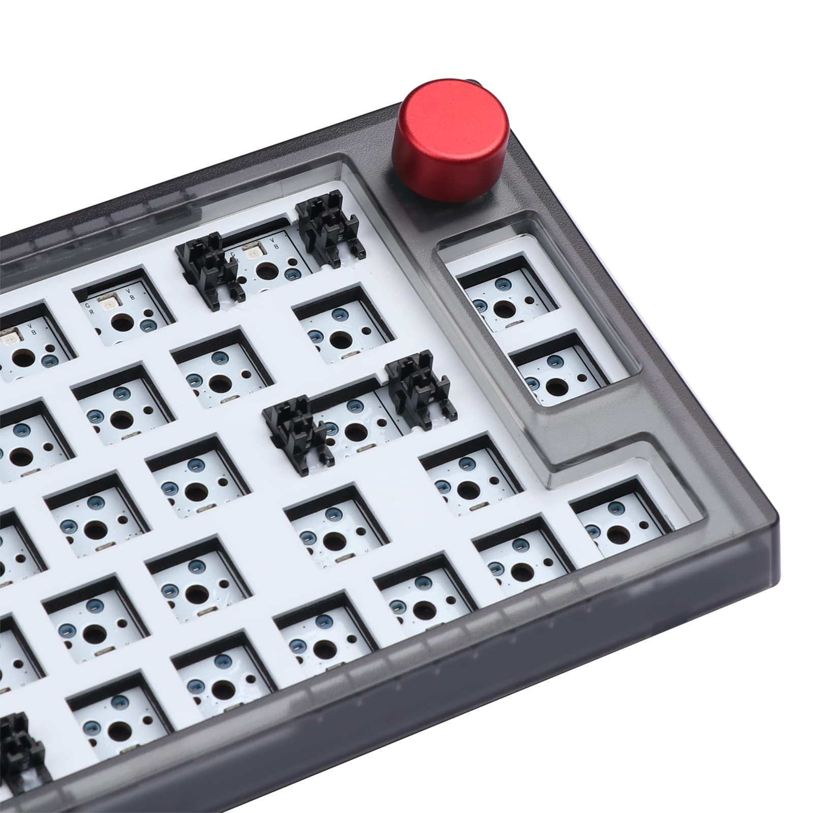 EPOMAKER TH66 60% 66 Keys Hot Swappable Bluetooth 5.0/2.4GHz/Wired Mechanical Gaming Keyboard PCB Mounting Plate Kit with Dampener Foams, Compatible with 3/5Pin Switches (TH66 Black)