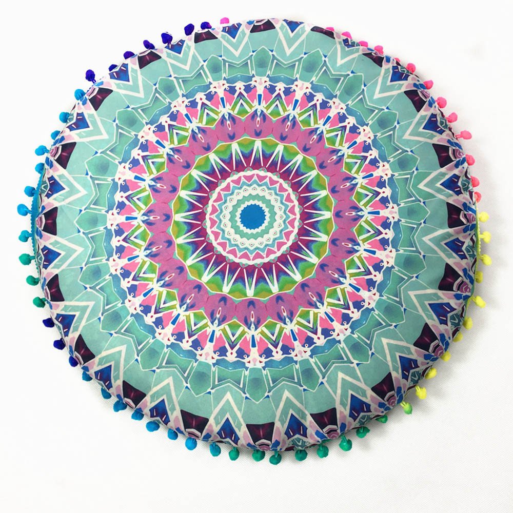 Therasoon Mandala Tapestry Mat, Indian Mandala Beach Towel Round, Mandala Tapestry Towel Blanket Yoga (Green, Free Size)