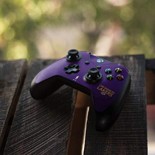 Skinit Decal Gaming Skin Compatible with Xbox One Elite Controller - Officially Licensed NBA Los Angeles Lakers Standard - Purple Design