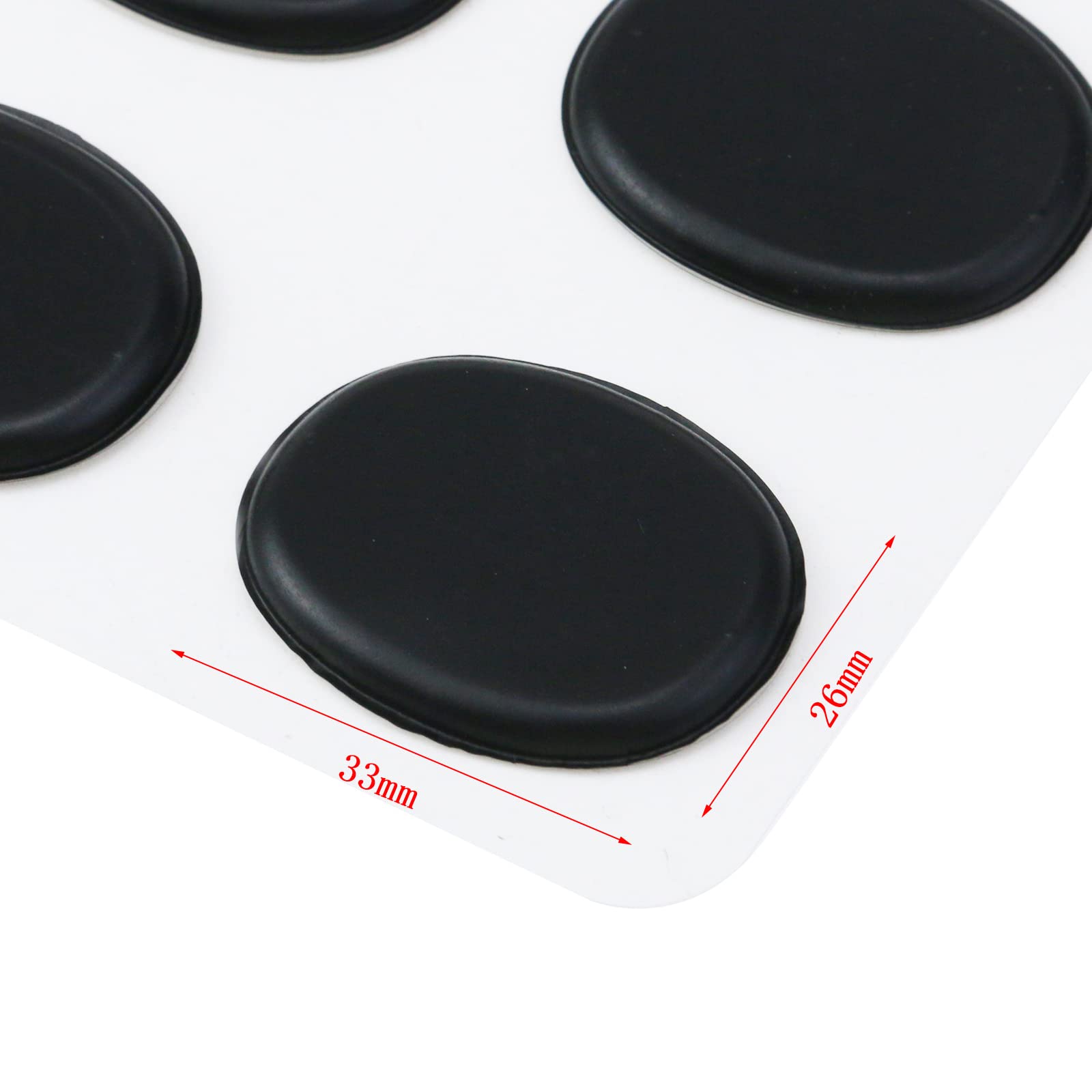 Dnyta 30 Pcs Black Drums Overtone Sticker Sound Pads for Drums, Drum Shock-Absorbing Sticker, Snare Drum Tuning Silicone Silencers Drum Damper Gel Pads