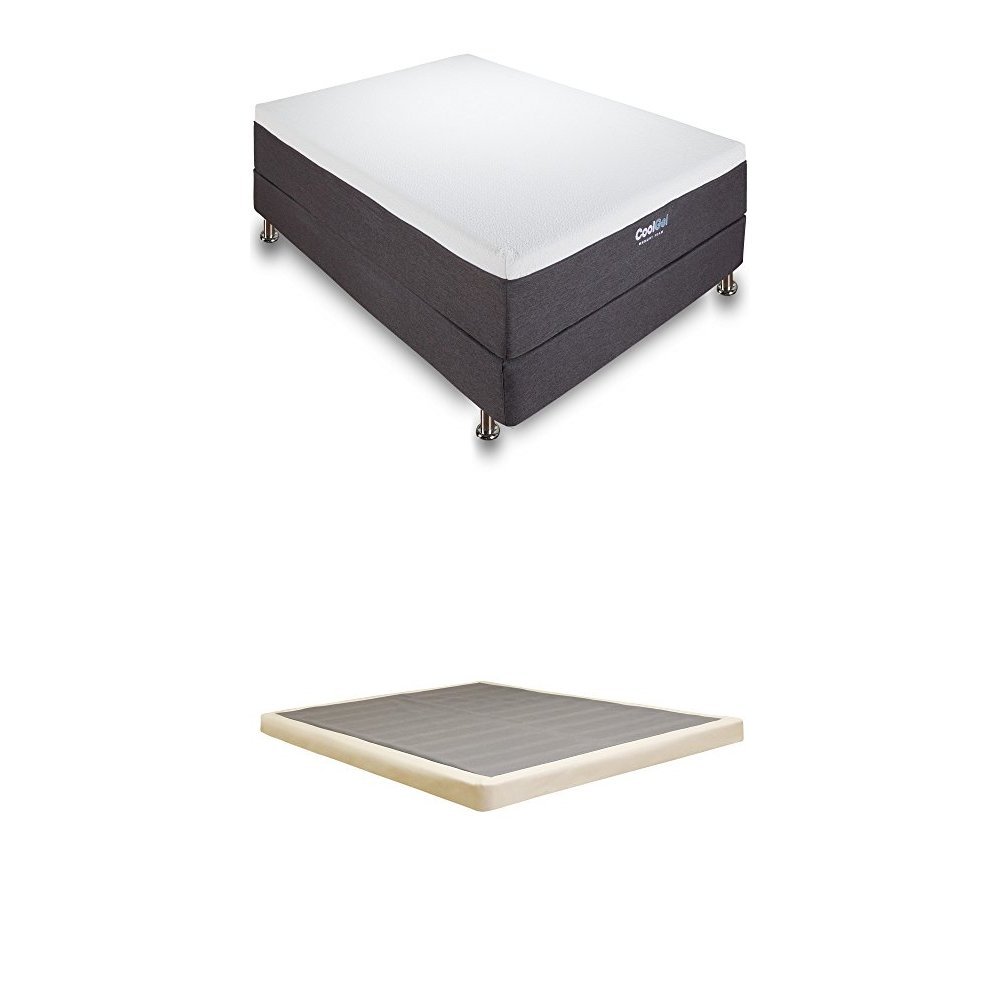 Classic Brands Cool Gel Memory Foam 12-Inch Mattress with 4-Inch Low Profile Instant Foundation, California King