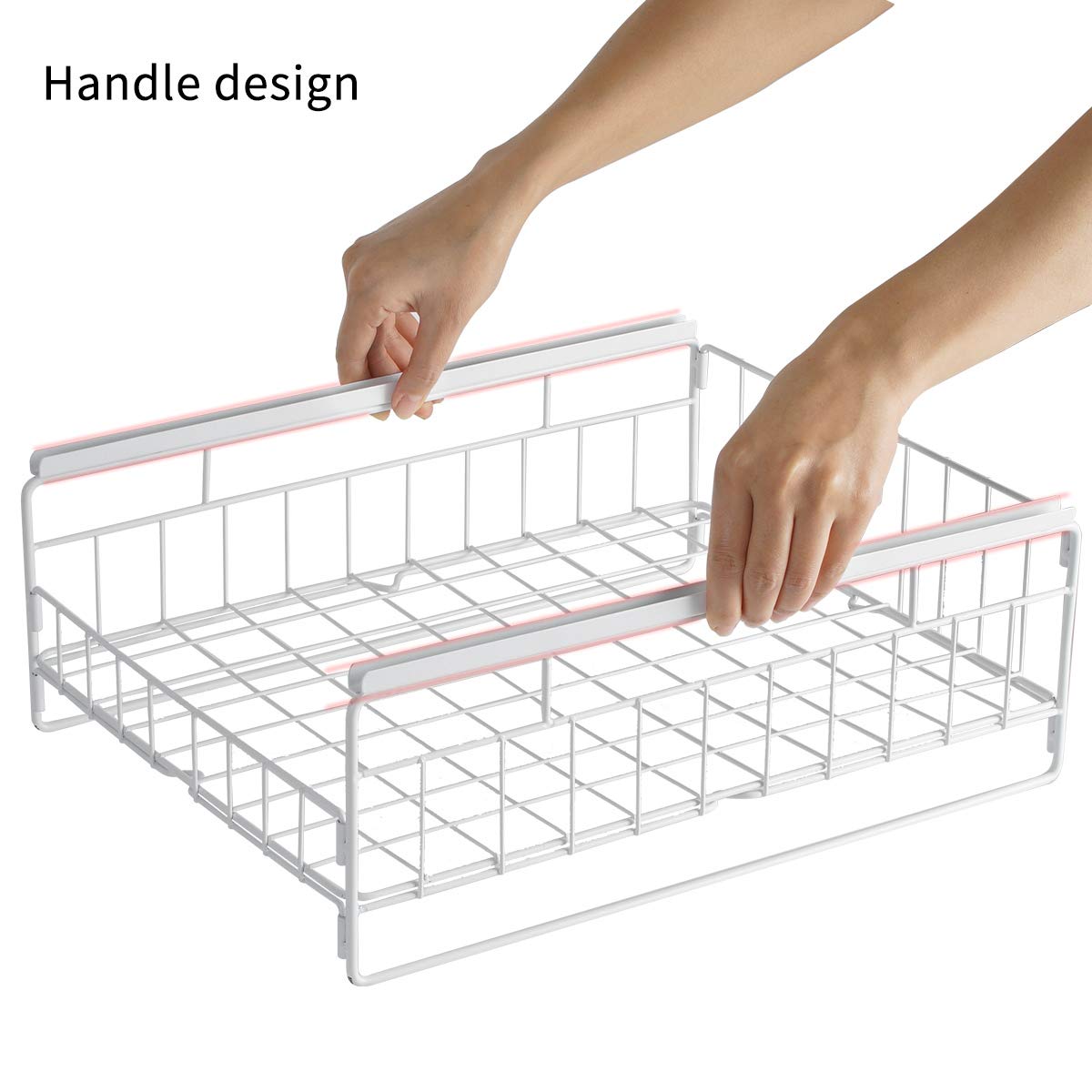 PINNIYOU Storage Organizer, Stainless Steel Free Combination Detachable Multifunctional for Kitchen, Closet, Desk Storage (2 Layers)
