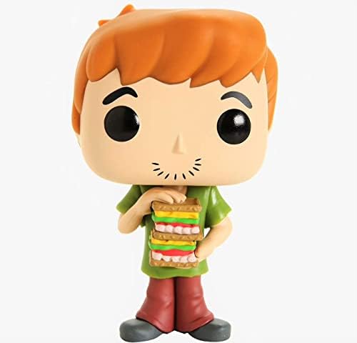 POP Scooby Doo - Shaggy with Sandwich Funko Vinyl Figure (Bundled with Compatible Box Protector Case), Multicolor, 3.75 inches