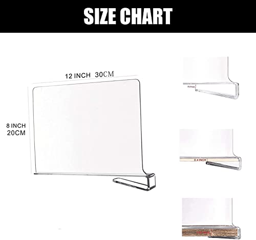 lamsexx 8 Pack Acrylic Shelf Dividers,Clear Shelf Dividers for Closet Organization, Closet Separator for for Organization in Bedroom, Kitchen and Cabinets