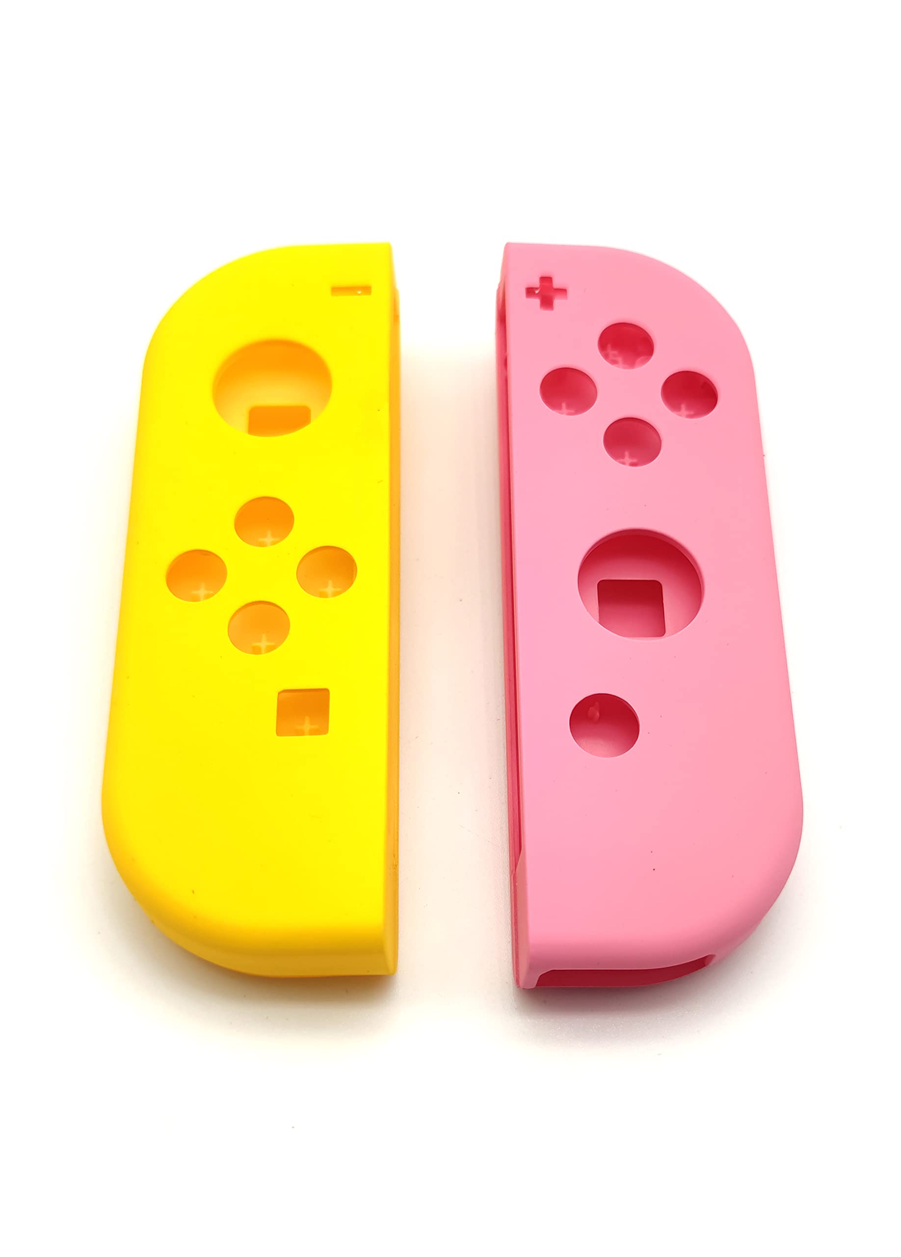 Replacement Full Housing Faceplate Handle Shells Case Cover for Nintendo Switch Joy-Con Controller (Left Yellow Right Pink)