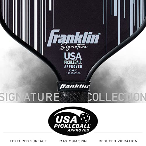 Franklin Sports Pro Pickleball Paddle - Pro Tournament Pickleball Paddle with MaxGrit Technology - Signature Series Signature Pickleball Paddle 16mm - Black