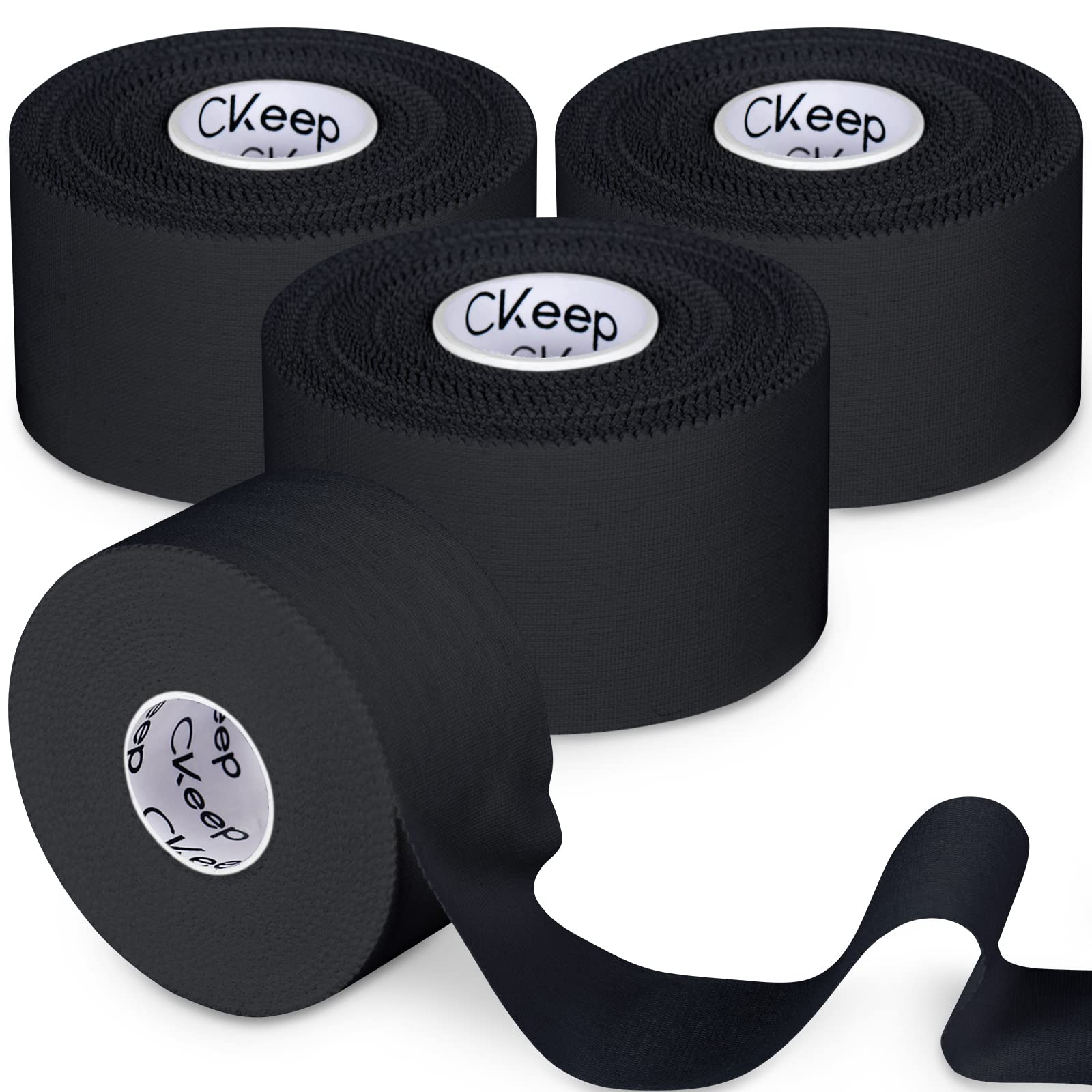 CKeep Begie Precut Kinesiology Tape and Black Athletic Tape,Sport Tape for Strains and Sprains, Hypoallergenic and Breathable