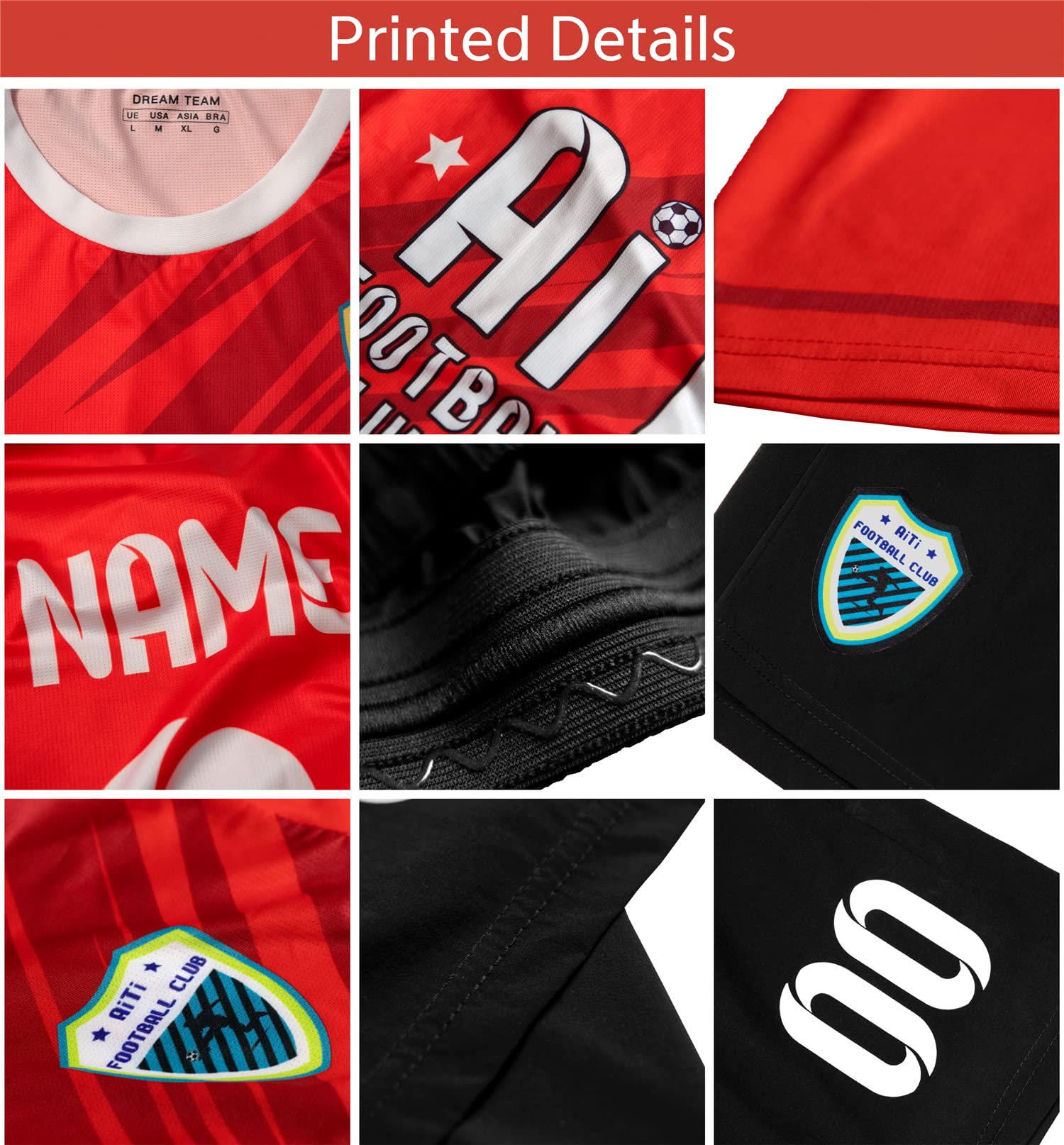 Custom Soccer Jerseys Shorts Personalized Printed Name Number Logo,V-Neck Short Sleeve Uniform for Men/Women/Boy