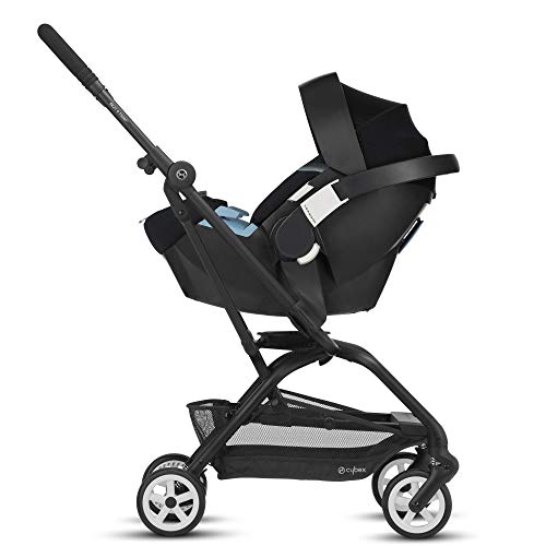 CYBEX Eezy S Twist 2 Stroller, 360° Rotating Seat, Parent Facing or Forward Facing, One-Hand Recline, Compact Fold, Lightweight Travel Stroller, Stroller for Infants 6 Months+, Deep Black