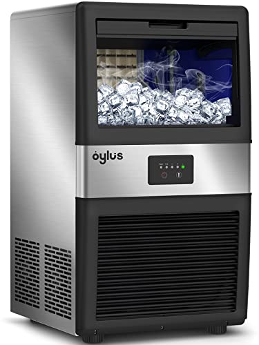 Electric Ice Maker, Commercial Ice Machine,70Lbs/Day, Stainless Steel Ice Machine with 10 Lbs Capacity, Ideal for Restaurant, Bars, Home and Offices, Includes Scoop
