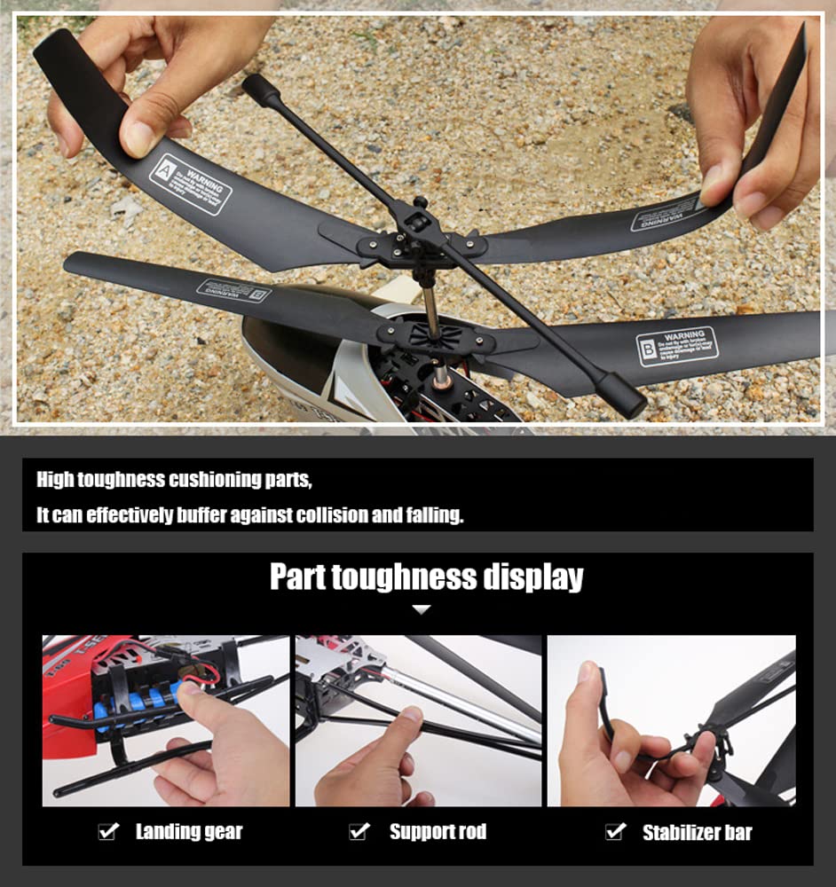 VanFty Large Fall Resistant Rc Helicopter for Adults Helicopters Remote Control Charging 3.5 Channels RC Drone Helicopter Toys with LED Light Night Sky Flight Teenagers Boys Girls Gift