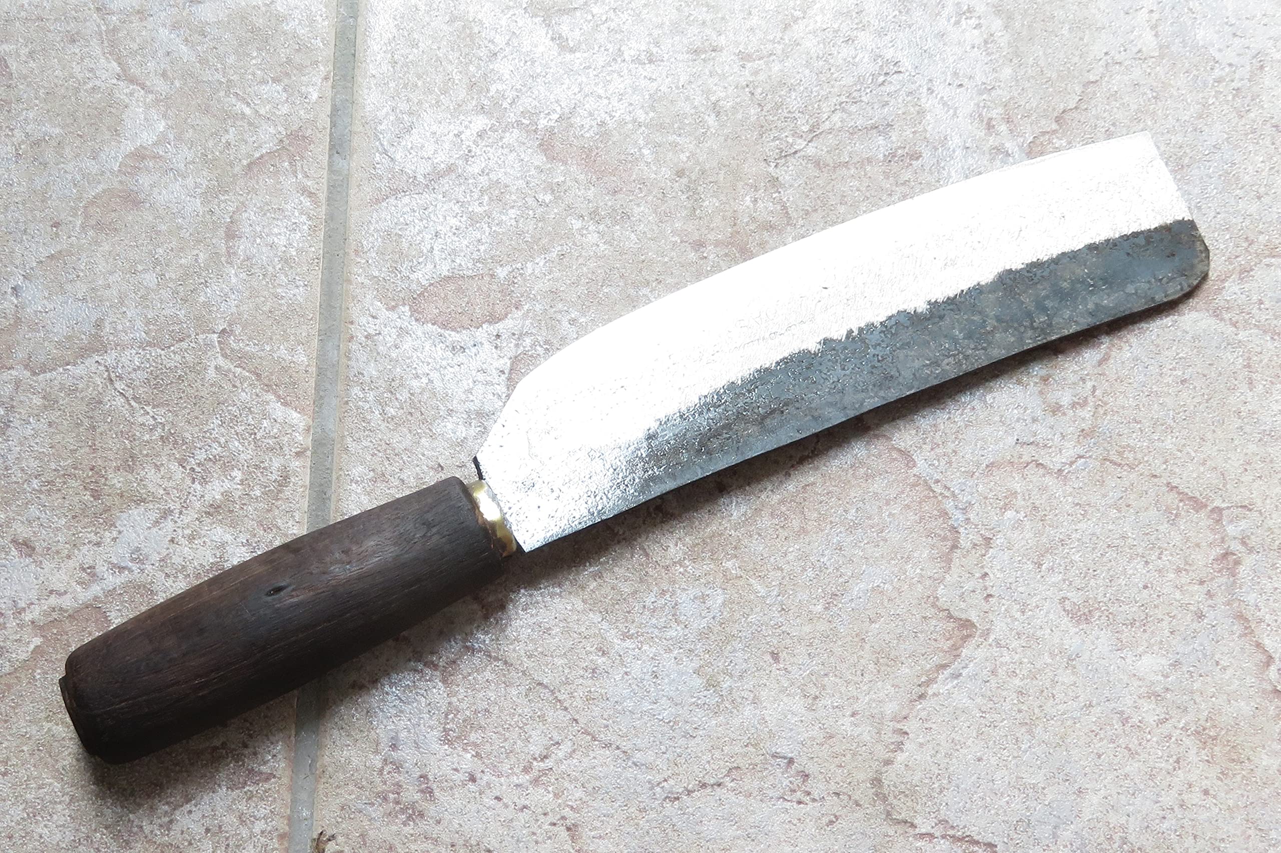 Crude - Premium Japanese Nakiri Chef Knife, 8 inch, Carbon Steel, SHARP !