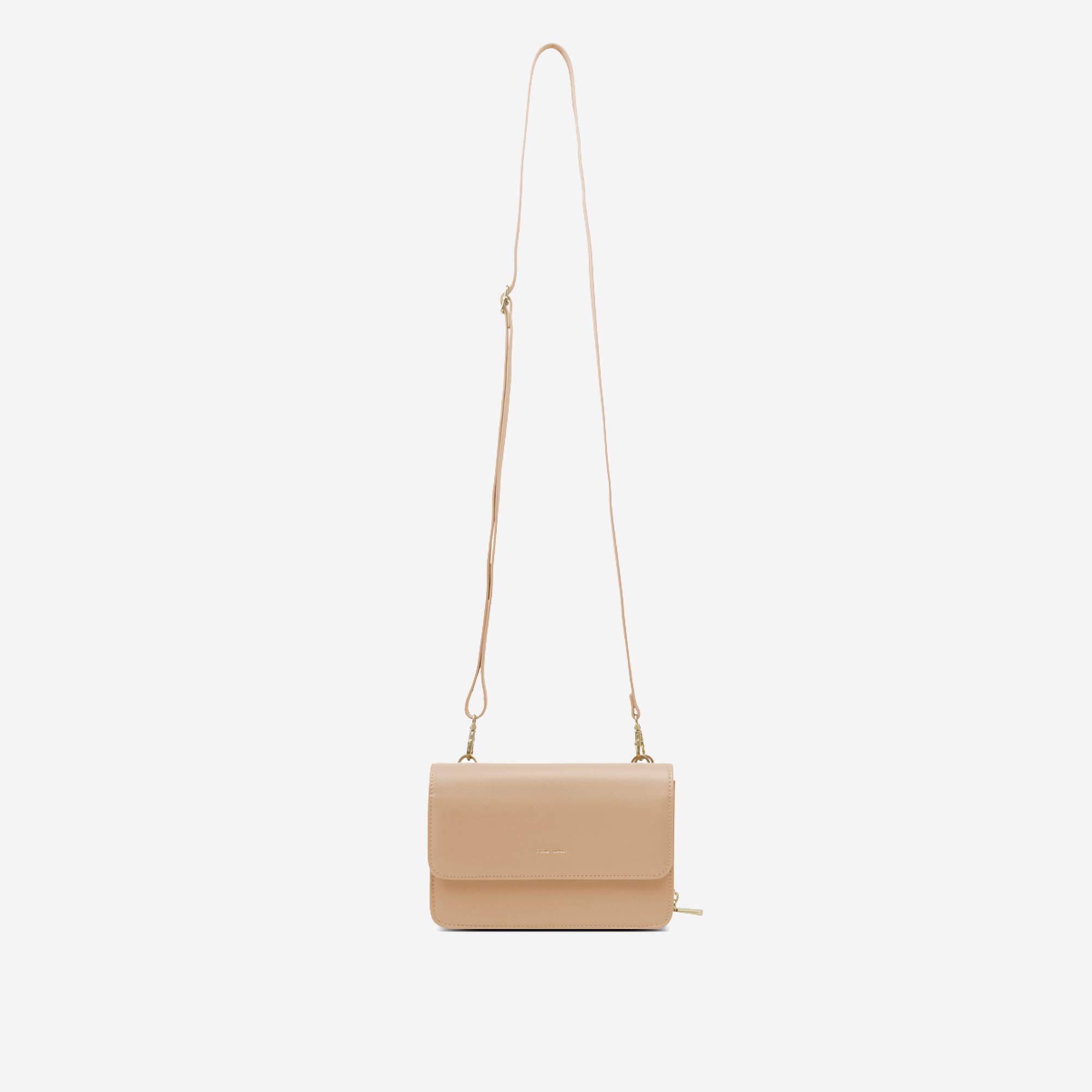 Pixie Mood Jane 7.75 x 5.25 Vegan Leather 2-in-1 Crossbody Wallet Purse, Sand
