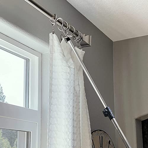 Frebuta Clothes Hanger Reaching Hook Pole Sponge Handle Garment Pole Hook for Hanging Shutters, Closet, Ceiling,Extendable S Hooks with Pole from 32 to 64Inch Multi-Combination Packaging(1)