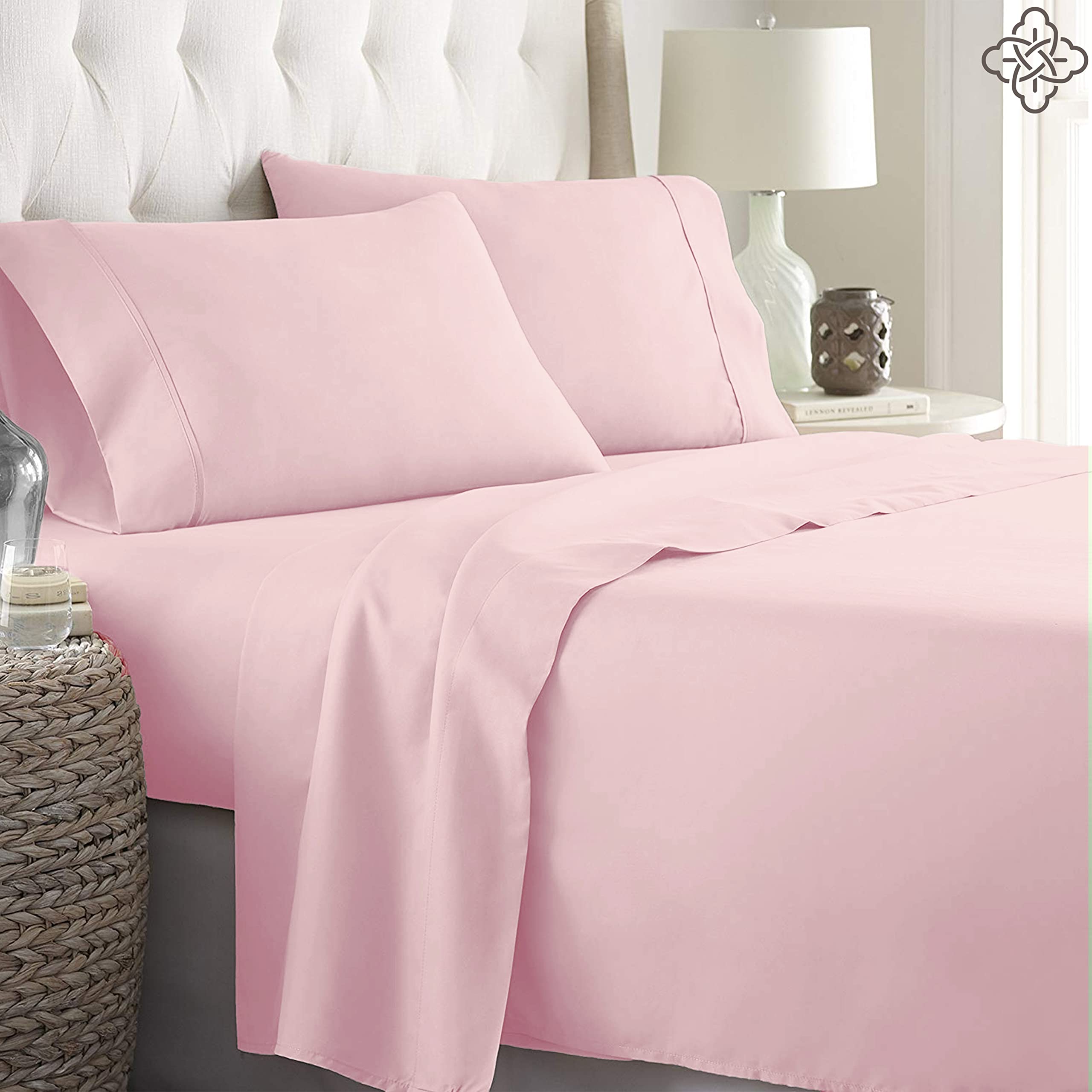 BIOWEAVES 100% Organic Cotton Sheets, 300 Thread Count 4-Piece GOTS Certified Bed Sheet Set Fits Mattress Upto 17" Deep Pocket, Soft & Silky Sateen Weave (King, Undyed Natural)