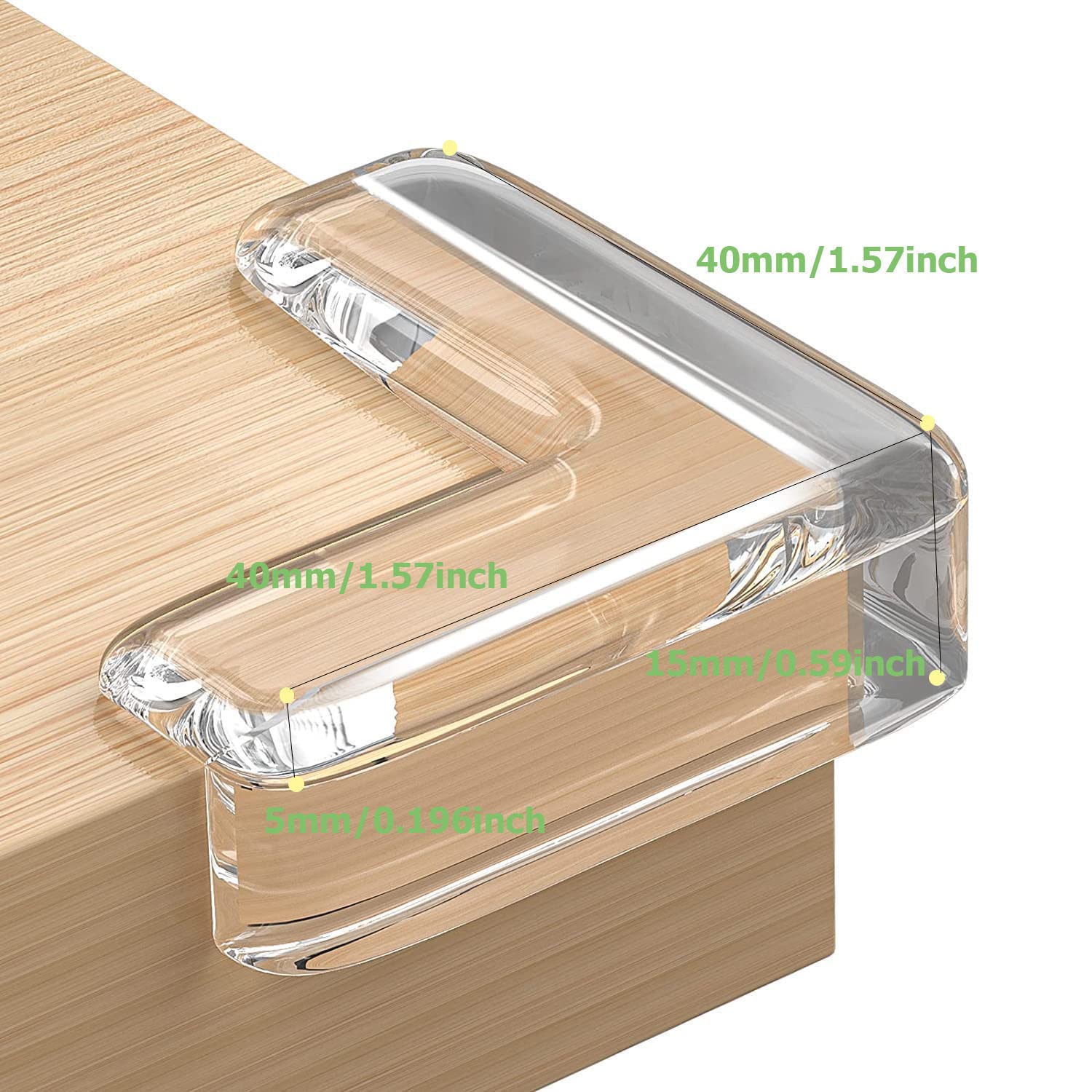 Corner Protector for Baby Furniture Corner Guard Corner Protector,Cover Sharp Furniture,Table Edges and CabinetsTransparent,24 Packs (40 * 40 * 15, transparent)