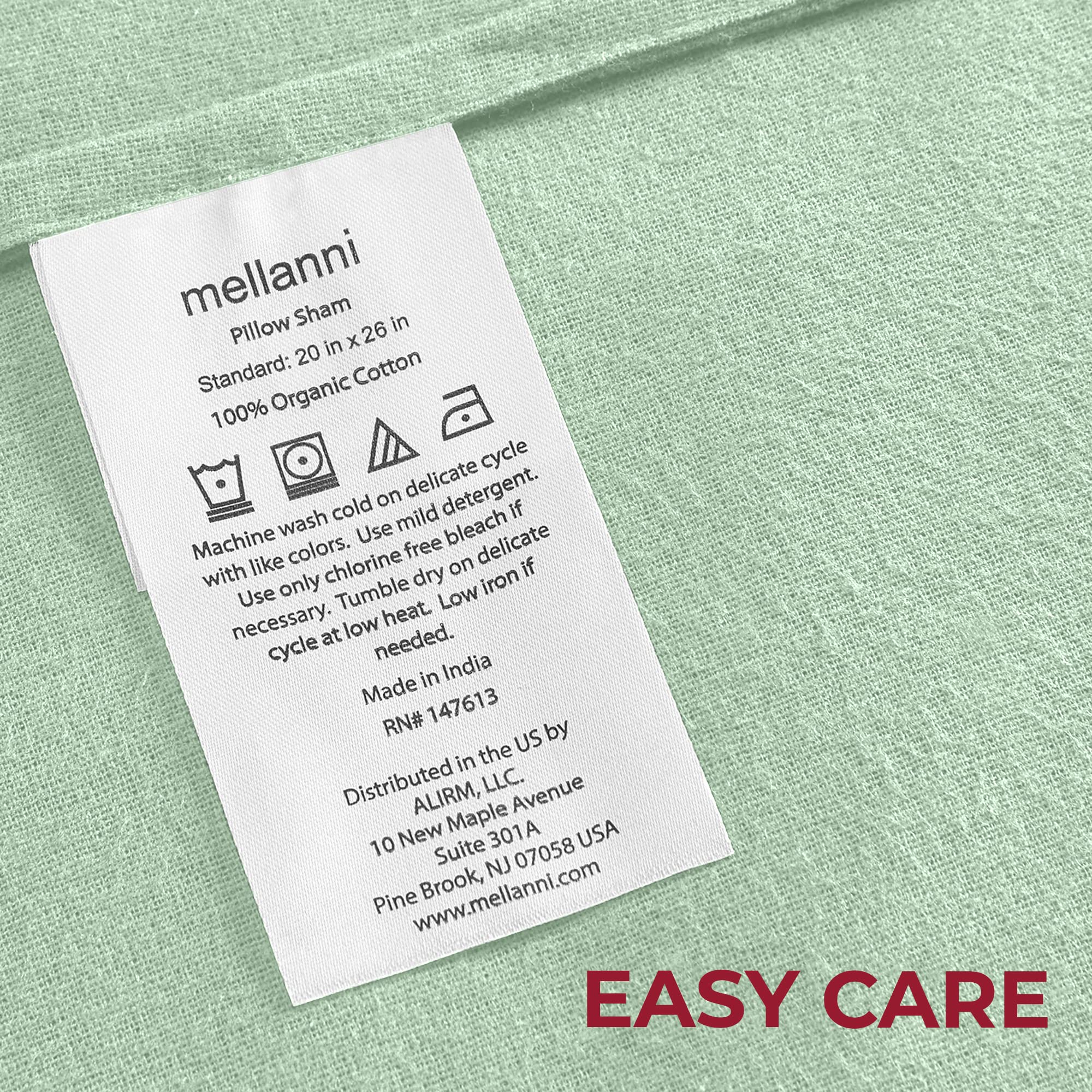 Mellanni Duvet Cover Set - Soft 100% Organic Cotton Bedding Sets & Collections - Button Closure & Corner Ties (Twin, Sage)