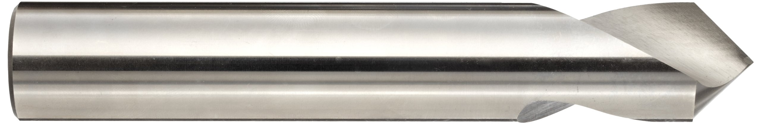 YG-1 - 0201L High Speed Steel NC Spotting Drill Bit, Uncoated (Bright), Straight Shank, Slow Spiral, 90 Degree, 5/16" Diameter x 3-7/64" Length (Pack of 1)