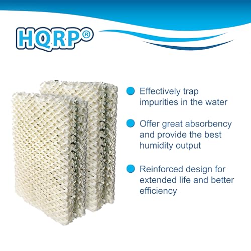 HQRP 4 pcs Wick Filters compatible with Kenmore 14911 32-14911 Emerson Essick Air HDC12 HDC-12 Replacement, 15414, 15420, 14452, 14453, 14454, 14415, 14417, 15517, 03215420000