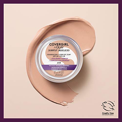 CoverGirl Face Products CoverGirl & Olay Simply Ageless Foundation, Buff Beige 225, 0.40-Ounce Package