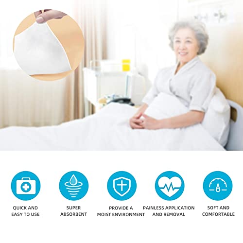 Calcium Alginate Wound Dressing Pads-Antimicrobial, Non-Stick Padding, Sterile, Highly Absorbent & Comfortable| Flexible & Gentle on The Skin, Faster Healing(1"X 3",20-Pack)