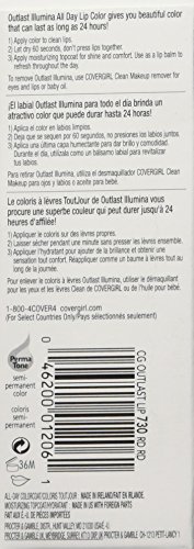 COVERGIRL Outlast Illumia All-Day Moisturizing Lip Color, Radiant Red 730 , 1 Count