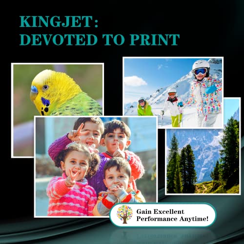 Kingjet Compatible for HP 972A Ink Cartridges Replacement for HP 972A 972 972X Work with PageWide 377dw PageWide Pro 477DW 477DN 577DW 577z 552DW 452DN 452DW 352DW P55250DW P57750DW, 4 Pack