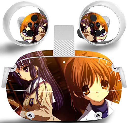 Clannad Anime - Stickers Skin for Oculus Quest 2,VR Headsets and Controllers Sticker Protective Decal Accessories