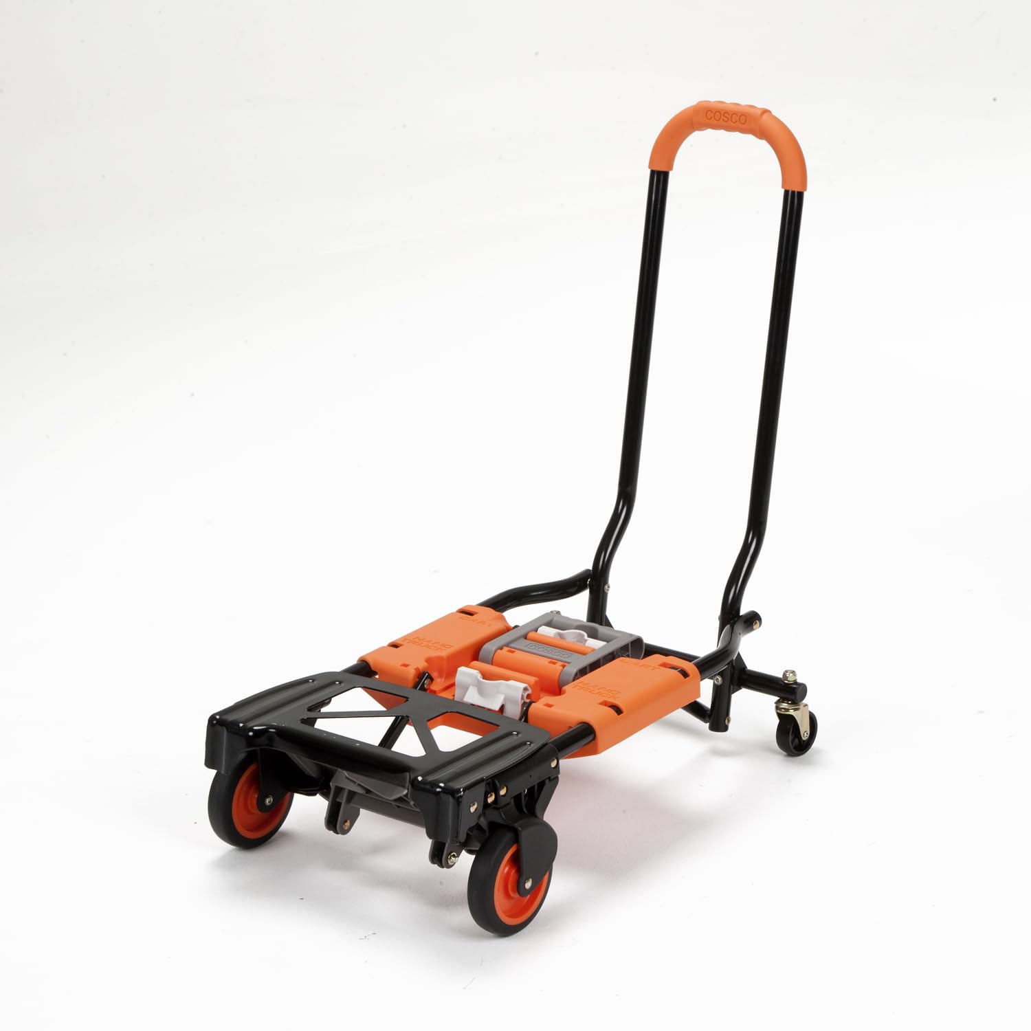 COSCO Shifter Folding Hand Truck and Cart, 300 lb Capacity, Orange and Pink
