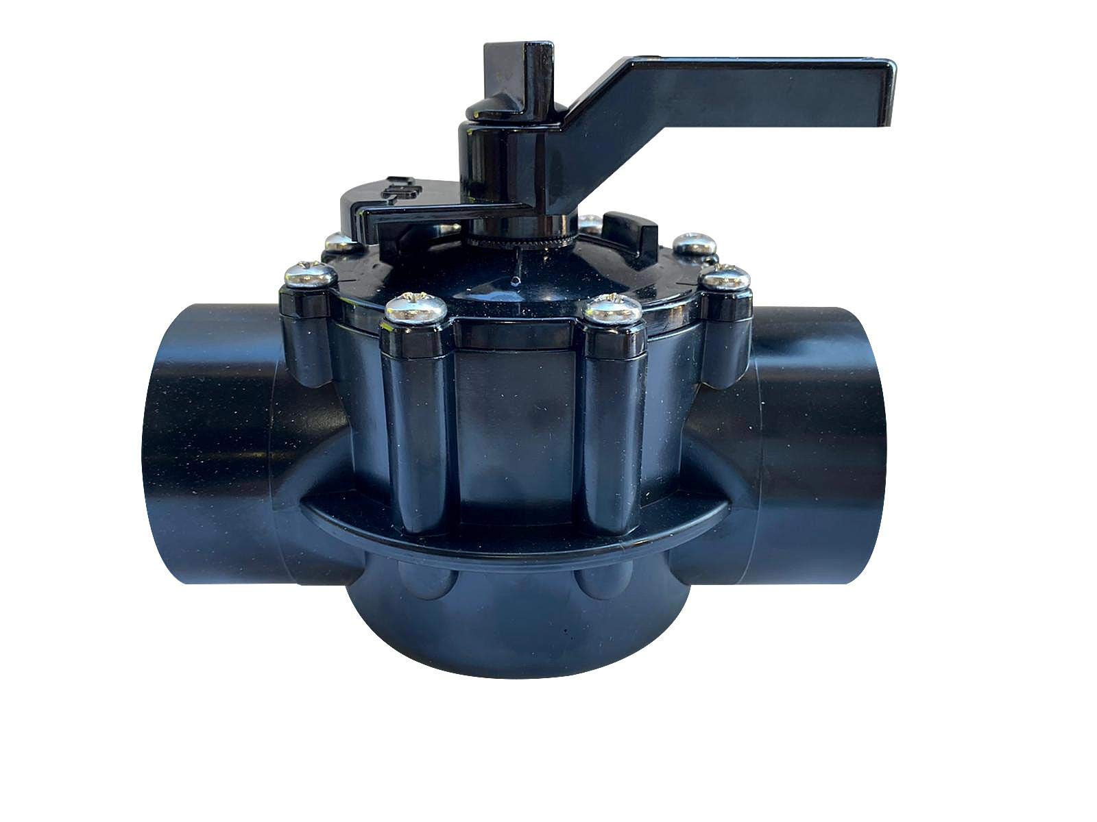 FibroPool Swimming Pool Diverter Valve - 2 Inch - 2 Way - Positive Seal & Non Lube Replacement Valve for Pools and Spas
