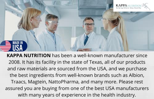 KAPPA NUTRITION (90 Capsules),Vitamin K2, Vitamin D3, Zinc, Selenium, Vanadium, Copper, Manganese, Potassium, Molybdenum, Calcium, Chromium, Iodine, Boron, Mineral 13 in 1 Advanced Complex, from
