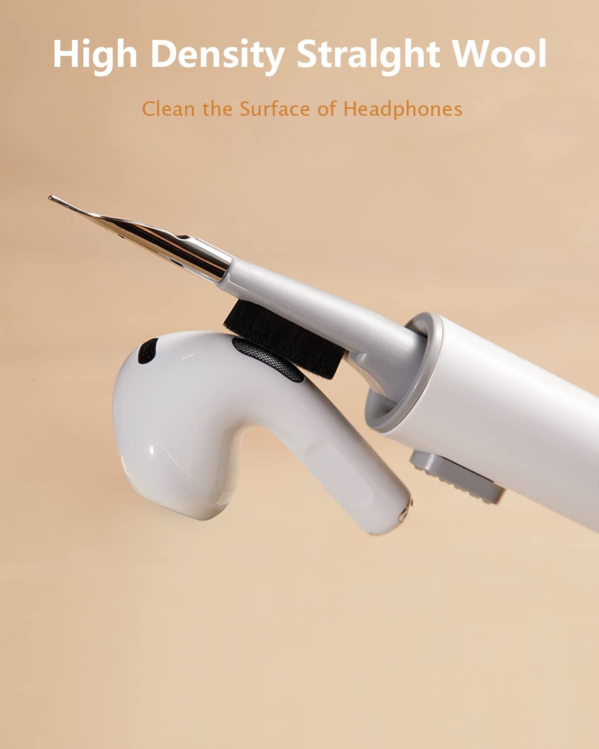 Cleaner Kit for Airpods,Bluetooth Earbuds 3 in 1 Multi-Function Cleaning Pen,for Airpods Pro 1 2 3 Phone Charging Port,Earbuds,Earpods,Earphone,Headphone, iPod,Case,iPhone,ipad,Laptop(White)