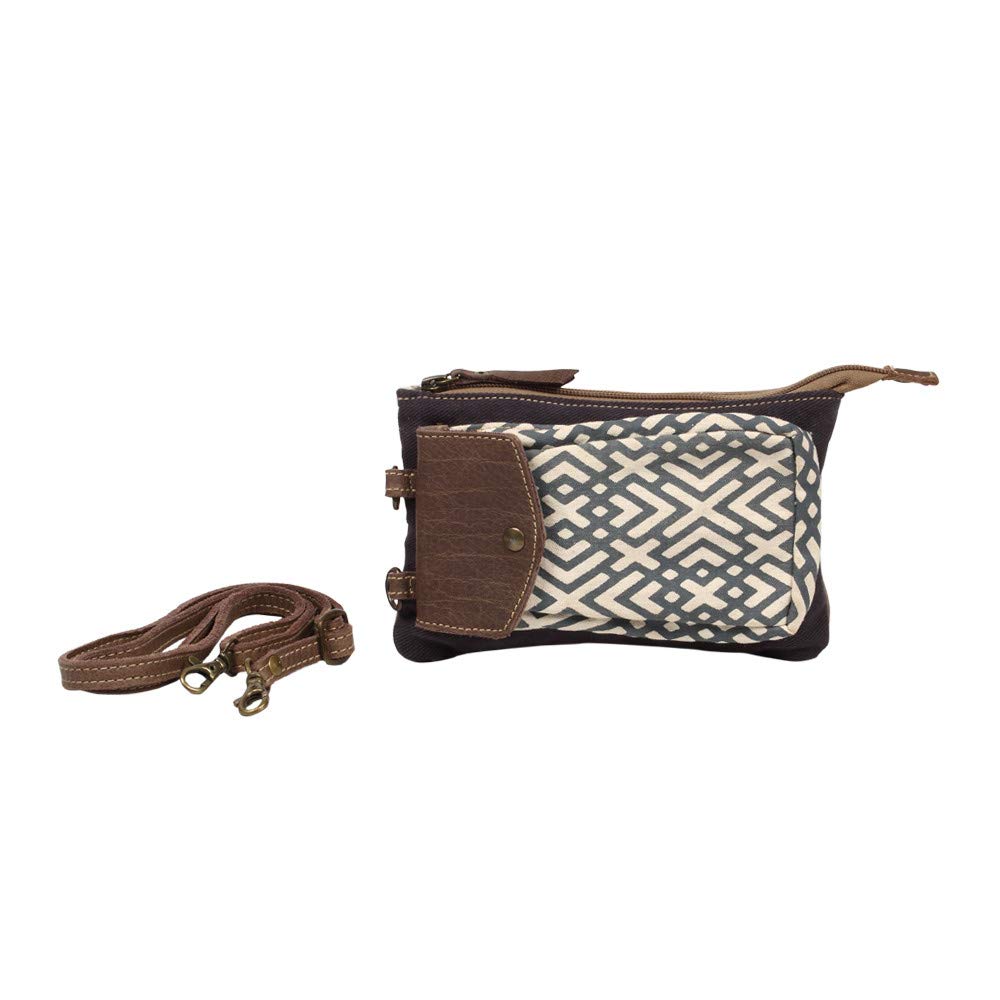 Myra Bag X Design Upcycled Canvas Wristlet Pouch Bag S-1220