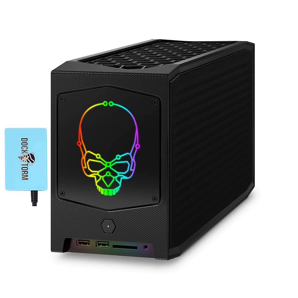 Intel NUC 11 Extreme Mini Desktop, NUC11BTMi7 Black i7-11700B 8-Core, 16GB RAM, 512GB PCIe SSD, UHD, WiFi 6, Bluetooth 5.2, 1xHDMI, SD Card, Win 10 Home with Hub