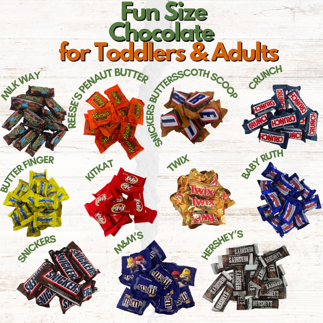 Bulk Candy - Fun Size Assorted Candy Variety Pack - Candy Bulk Option with Individually Wrapped Chocolate - Chocolate Candy Variety Pack for Parties and Events - [ 2 Lbs ]