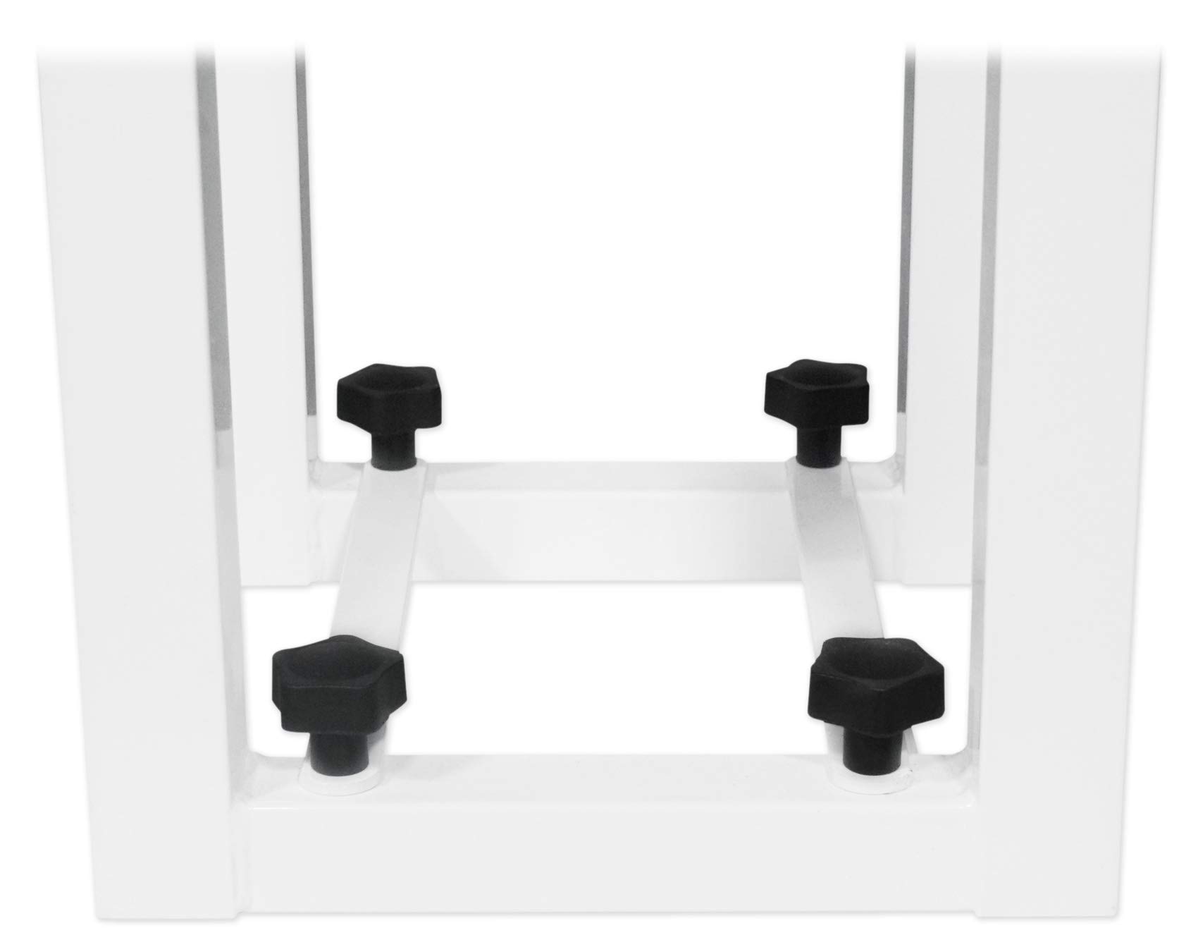 Rockville RTP82W Adjustable Totem Moving Head Light Stand+Scrim+Bag, 8 ft. white