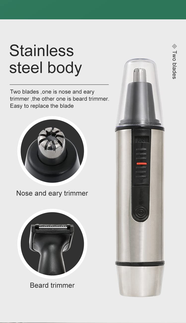 Ear Nose & Side Burn Trimmer - Stainless Steel Dual Edge Blades, 1.0 Count