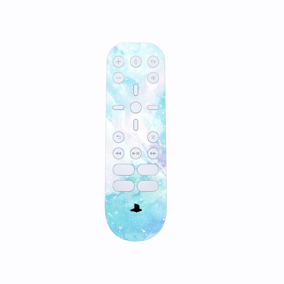 PlayVital Pale Blue Watercolor Full Set Skin Decal for ps5 Console Disc Edition, Sticker Vinyl Decal Cover for ps5 Controller & Charging Station & Headset & Media Remote