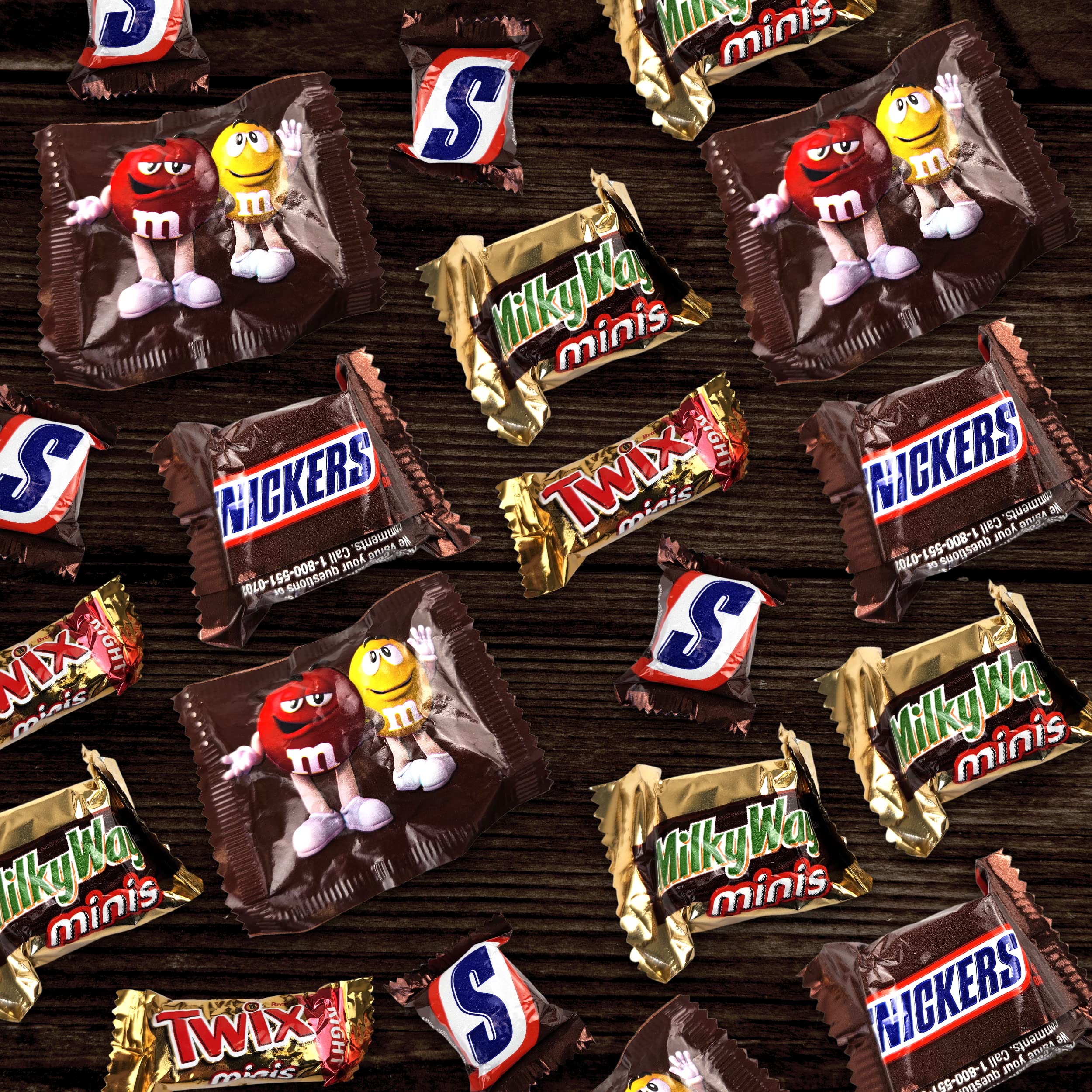 Chocolate Variety Pack β 5 lb Bulk Candy β Stunning Snacks Variety Pack β Bulk Candy Individually Wrapped β M&M's, Twix, MilkyWay and KitKat chocolate bars.